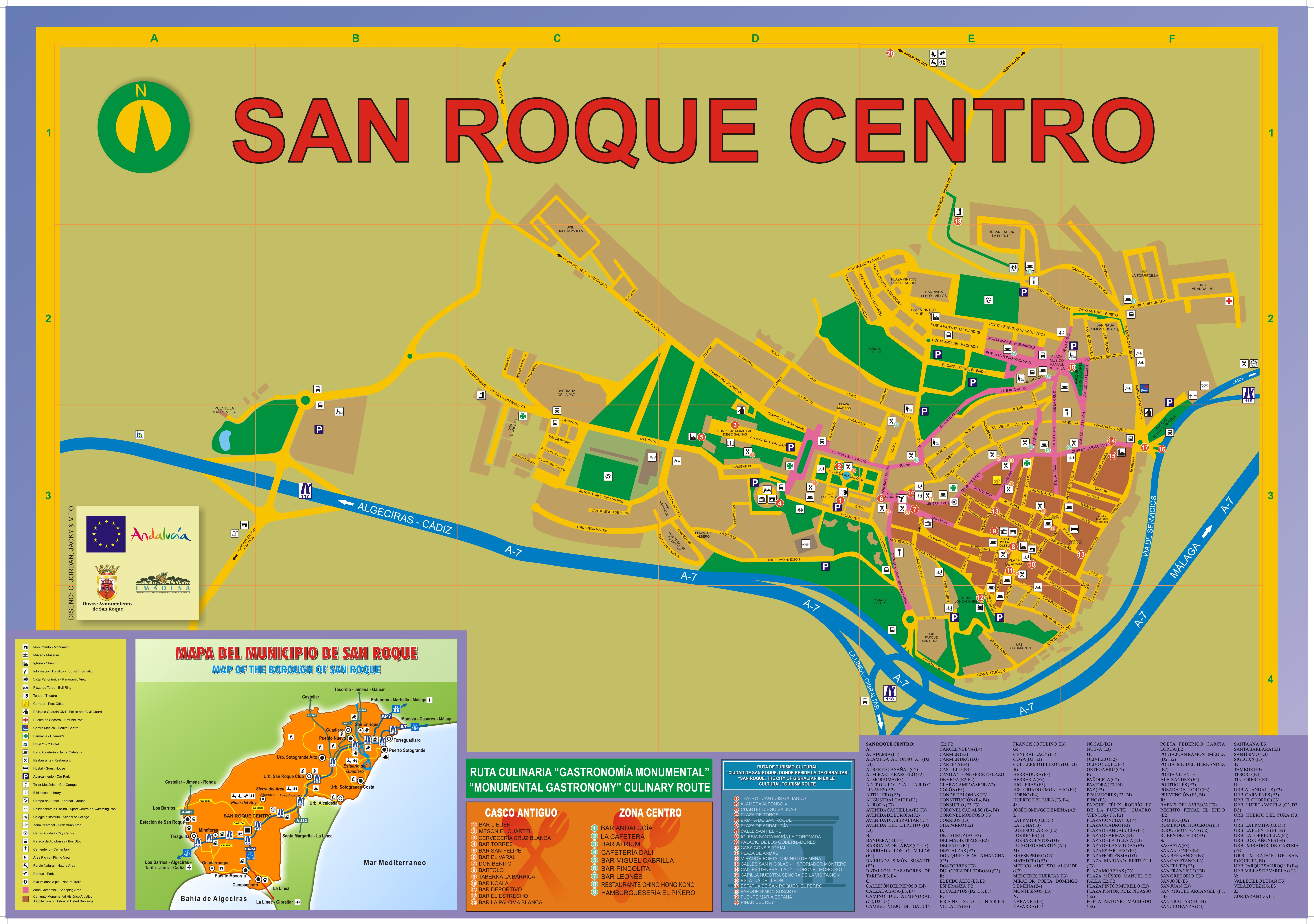 San Roque Town Centre Street Map | San Roque