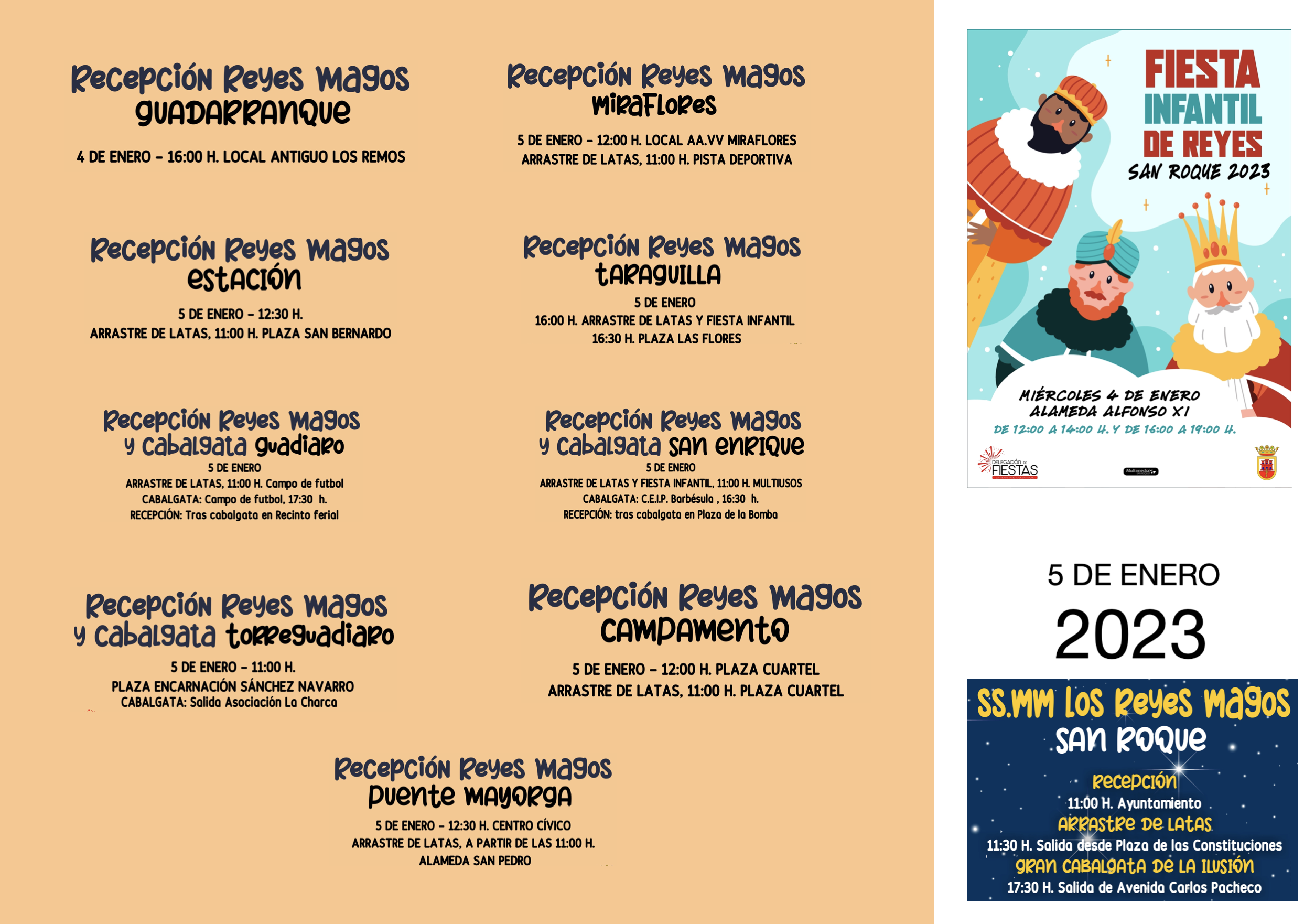Arrastre de latas, recepciones y fiestas infantiles de Reyes por todo ...
