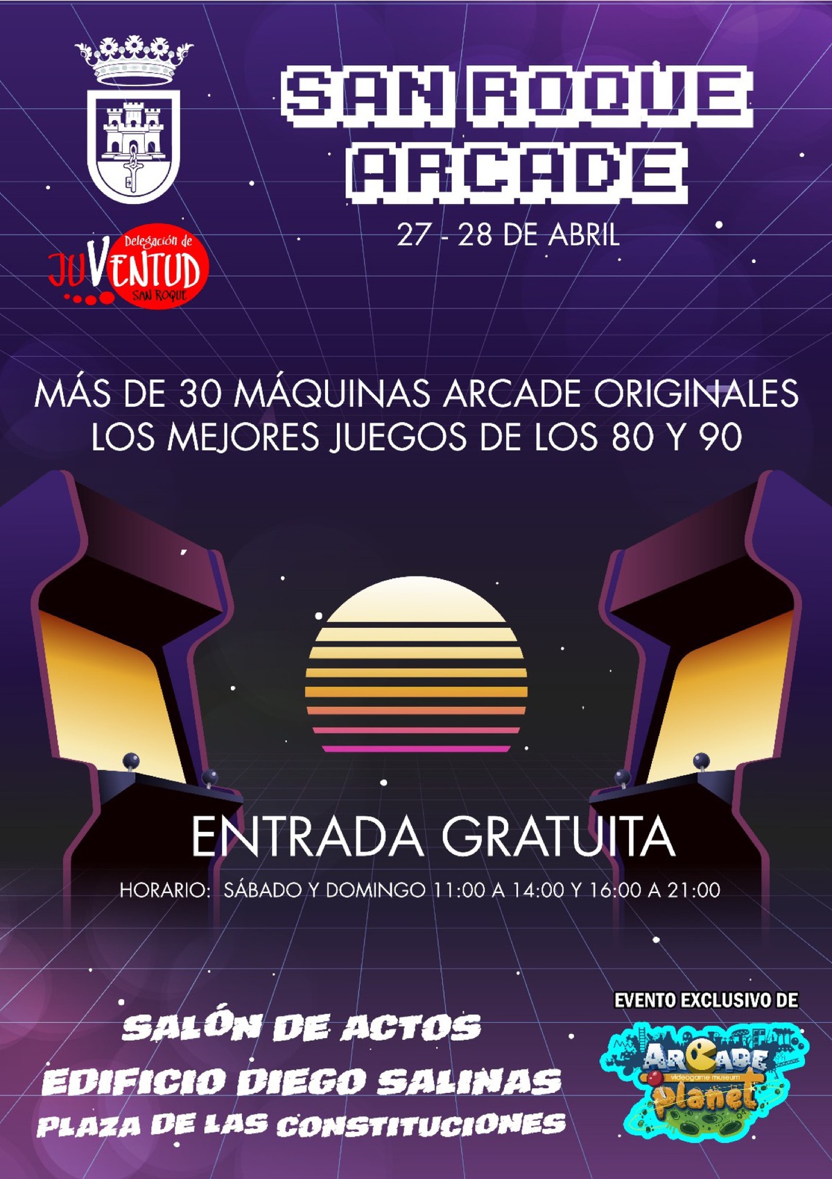Los mejores juegos de recreativas de los años 80 y 90, a finales de abril con San Roque Arcade ...
